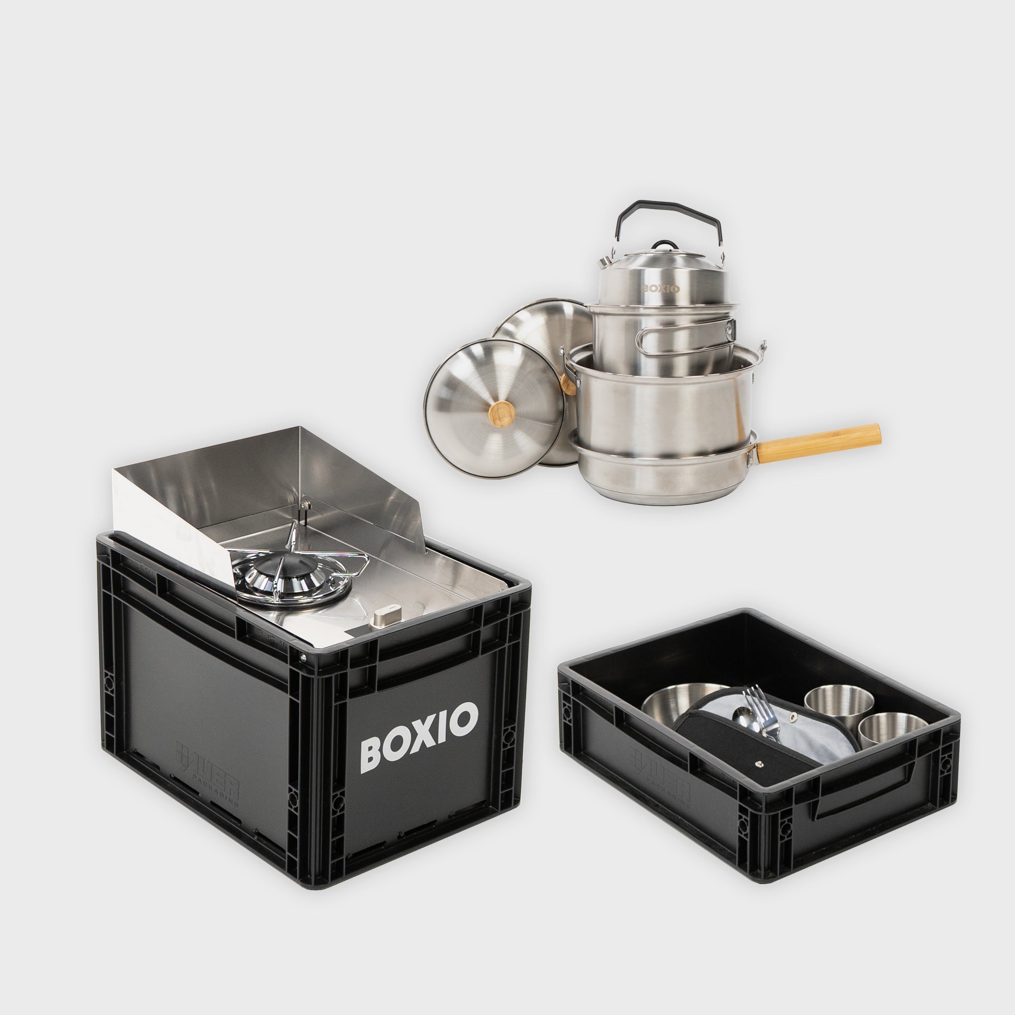 Camping cooking set I BOXIO COOK Max