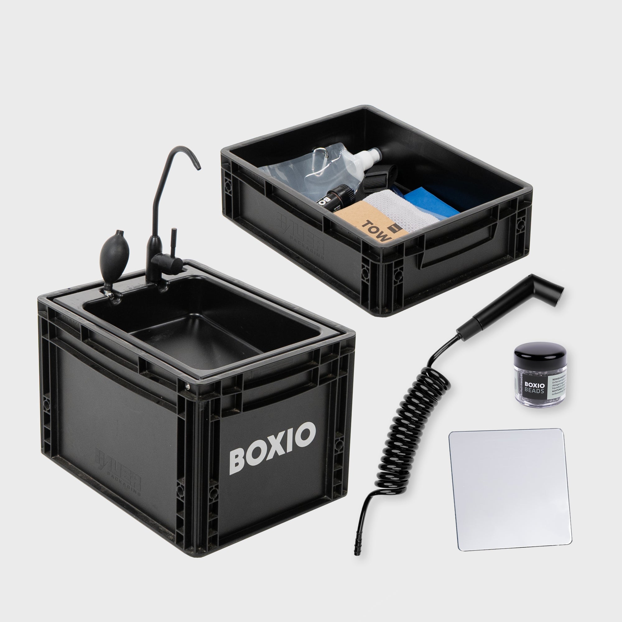 Camping washbasin and water filter system I BOXIO WASH MAX